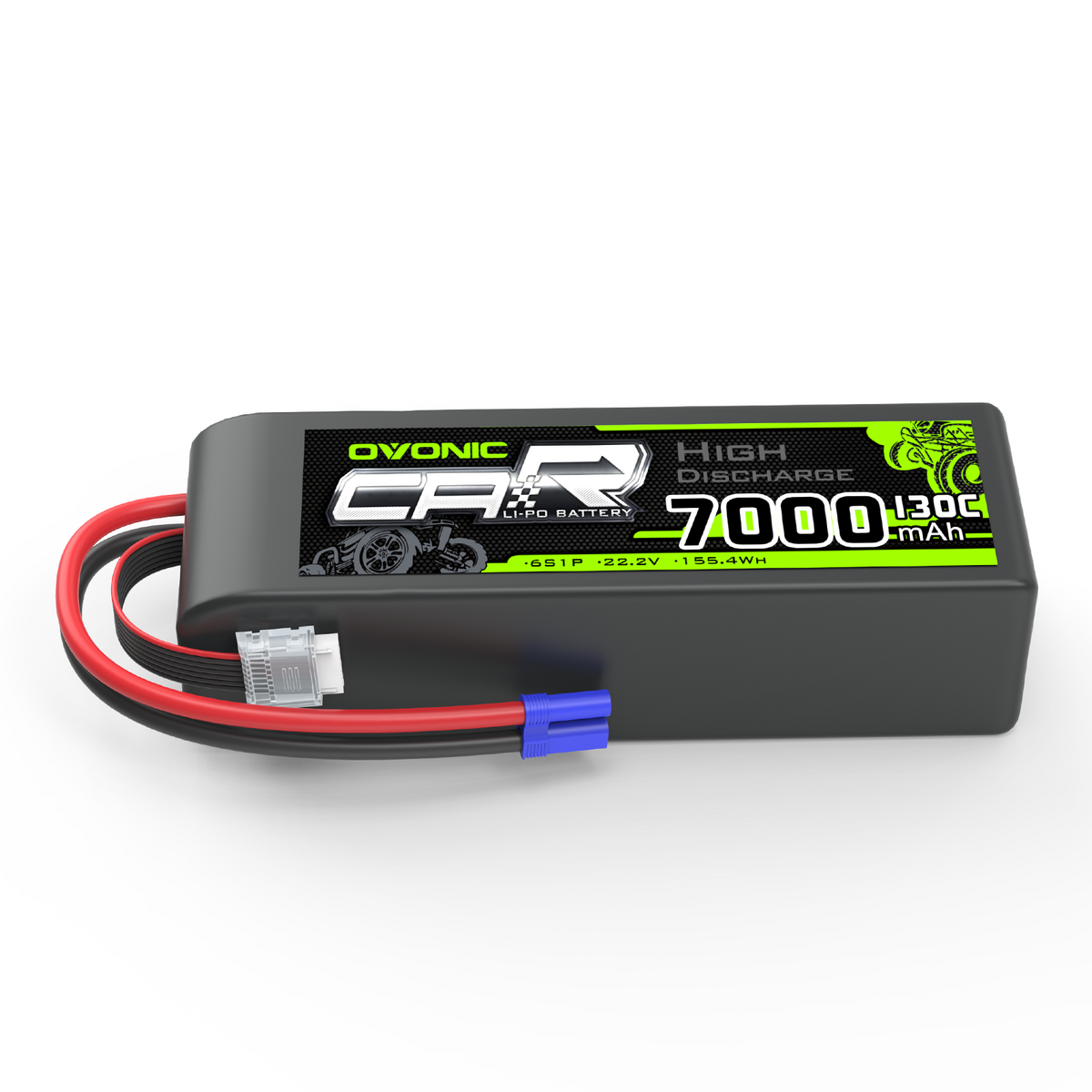 Ovonic 6S 7000mAh 130C LiPo Battery with EC5 Plug for 1/8 RC Cars Jets ...